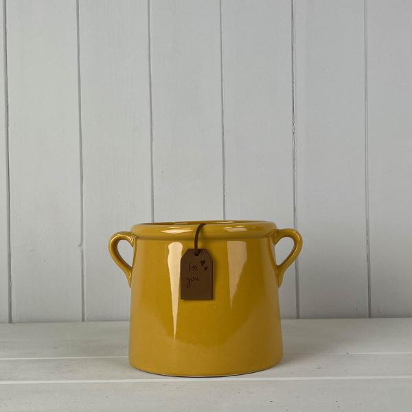 Burnt Yellow Pot 15cm - Woodmeadow Garden Centre